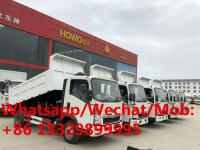 China cheaper price SINO TRUK HOWO 4*2 4tons diesel dump tipper truck for sale, new brand stone and coals transported vehicle for sale