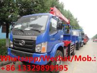 China high quality Forland mini 2tons telescopic crane boom mounted on cargo truck for sale, mobile truck with crane for sale