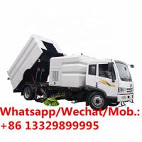 China Customzied FAW RHD road cleaning sweeper truck for sale, HOT SALE! cheaper price street sweeping and washing vehicle for sale