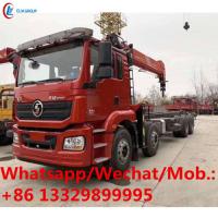 China customized SHACMAN 10t cargo truck with telescopic crane boom for sale, Cheaper price 10T telescopic truck mounted crane for sale