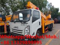 China new JMC brand diesel 20m telescopic aerial working platform truck for sale, cheaper hydraulic overhead working truck for sale