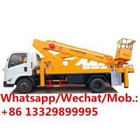 China new JMC brand diesel 20m telescopic aerial working platform truck for sale, cheaper hydraulic overhead working truck for sale