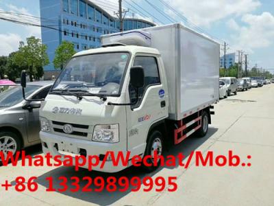 China new cheapest forland gasoline refrigerated truck for sale,forland reefer van truck for transported frozen fish and meat for sale