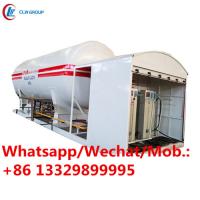 China high quality and best price skid lpg gas refilling station with double scales for sale, skid lpg tanker with scale for sale