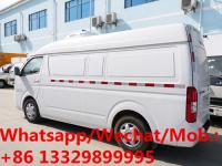 China mini gasoline foton view van refrigerator car/refrigerated van car/enclosed van refrigerator car for sale 1-2tons for sale