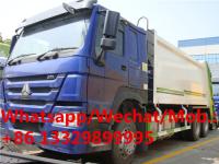China new manufactured best price HOWO 16-20cbm garbage compactor truck for sale, good refuse wastes collecting vehicle for sale