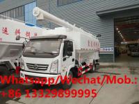 China new best price YUEJIN 130hp diesel 12cbm 5-6tons bulk feed transported vehicle, farm-oriented feed pellet tanker truck for sale