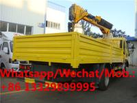 China brand new Japan ISUZU  truck mounted 5 ton auger crane for telegraph pole drilling for sale, cargo truck with crane for sale