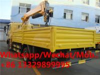 China brand new Japan ISUZU  truck mounted 5 ton auger crane for telegraph pole drilling for sale, cargo truck with crane for sale