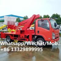 China HOT SALE! ISUZU brand 14m telescopic aerial working platform truck, Best price ISUZU overhead working truck for sale for sale