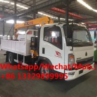 China good price China made SINO TRUK HOWO 2T truck with crane for sale, HOT SALE! HOWO diesel crane mounted on cargo truck for sale