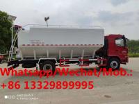 China cheaper price SHACMAN Brand 160hp diesel 16cbm-18cbm bulk feed truck for sale, poultry animal feed transported truck for sale