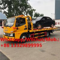 China new manufactured JAC brand 4*2 LHD 3T flatbed wrecker towing truck for sale, Best price road breakdown repair vehicle for sale
