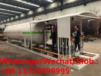 China HOT SALE! best price 20cbm skid lpg gas refilling station with double filling scales, skid lpg tanker with scales for sale