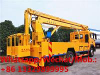 China new face dongfeng 4*2 LHD D9 18m-22m hydraulic aerial working platform truck for sale, best price overhead working truck for sale