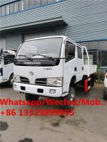 China good price LHD dongfeng small 4WD double cabin dropside lorry truck 3 ton for sale, 3-5T cargo lorry transported truck for sale