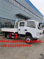 China good price LHD dongfeng small 4WD double cabin dropside lorry truck 3 ton for sale, 3-5T cargo lorry transported truck for sale