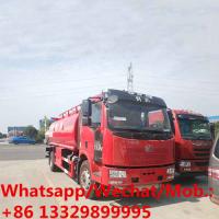 China high quality and best price FAW 4*2 LHD diesel 15cbm bulk oil tanker truck for sale, fuel tanker transported vehicle for sale