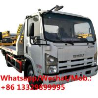 China HOT SALE! ISUZU Euro5 5 ton light duty flatbed wrecker small wrecker tow truck for sale, Good price road towing truck for sale