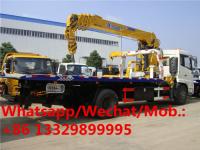 China High Quality DongFeng 8 Tons Rollback Wrecker Truck Mounted Crane Sale , for sale