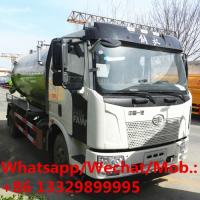 China HOT SALE!NEW FAW 4x2 12000 liters or 13cbm diesel waste water suction truck, best price vacuum tanker truck for sale for sale