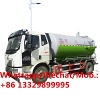 China HOT SALE!NEW FAW 4x2 12000 liters or 13cbm diesel waste water suction truck, best price vacuum tanker truck for sale for sale