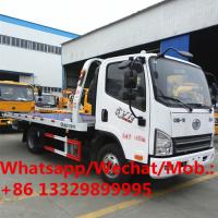 China Factory sale good price FAW 6 wheels 3tons breakdown repair vehicle for sale, HOT SALE! wrecker towing truck for sale