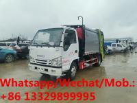 China ISUZU LHD 5cbm 120hp diesel Euro 6 garbage compactor truck for sale, good price ISUZU 3-4tons compacted garbage truck for sale