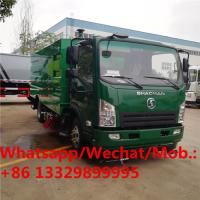 China Customized SHACMAN brand diesel road sweeper and washing vehicle for sale, Cheaper street sweeping truck for sale for sale