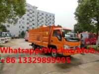 China Foton 4x2 small 4 ton street sweeper vacuum cleaner road sweeper cleaning truck for sale, cheapest street sweeper for sale