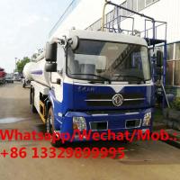 China cheaper Dongfeng tianjin 190hp diesel 15cbm mobile oil tanker transported vehicle for sale, bulk diesel gasoline truck for sale