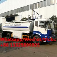 China cheaper Dongfeng tianjin 190hp diesel 15cbm mobile oil tanker transported vehicle for sale, bulk diesel gasoline truck for sale