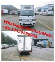 China Cheapest gasoline engine refrigerated minivan for sale, HOT SALE! New Jac 4*2 LHD 1T gasoline cold van box truck for sale