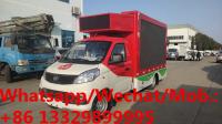 China FOTON xiangling V1 single cab gasoline Mobile LED advertising truck for sale, best price mobile LED screen vehicle for sale