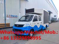 China FOTON double cabs gasoline engine mobile LED advertising truck for sale, Best price FOTON outdoor LED screen vehicle for sale
