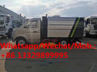 China new gasoline Chang'an 4*2 LHD mini street sweeping vehicle for sale, Cheapest price road cleaner vehicle for sale for sale