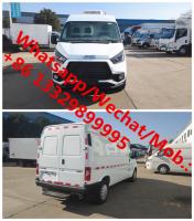 China JMC 4*2 LHD diesel engine refrigerated minivan for sale, good price new JMC cold refrigerated minibus for sale for sale