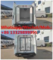 China JMC 4*2 LHD diesel engine refrigerated minivan for sale, good price new JMC cold refrigerated minibus for sale for sale