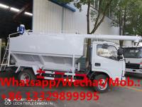 China Customized mini 6cbm livestock poultry feed pellet truck for sale, New good price 3tons bulk feed container on truck for sale