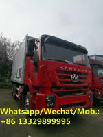 China Best price GENLVON HONGYAN day old chick truck with tail plate for sale, HOT SALE! hongyan 6*4 LHD livestock van truck for sale