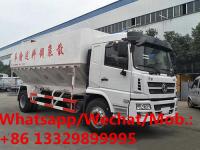 China customized Shacman 4*2 LHD 16cbm-18cbm animal feed truck for sale, 8tons diesel livestock poultry feed container vehicle for sale