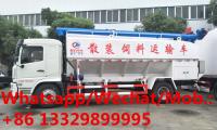China customized Shacman 4*2 LHD 16cbm-18cbm animal feed truck for sale, 8tons diesel livestock poultry feed container vehicle for sale