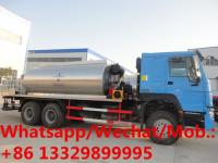 China SINO TRUK HOWO 6*4 LHD 336hp 16cbm diesel asphalt tanker truck for sale, customized HOWO 14tons bitumen spreading tanker for sale