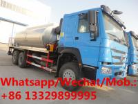 China SINO TRUK HOWO 6*4 LHD 336hp 16cbm diesel asphalt tanker truck for sale, customized HOWO 14tons bitumen spreading tanker for sale