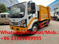 China Dongfeng 4*2 LHD 140HP Euro 6 4cbm garbage compactor truck for sale, new wastes collecting vehicle supplier for sale for sale