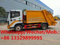 China Dongfeng 4*2 LHD 140HP Euro 6 4cbm garbage compactor truck for sale, new wastes collecting vehicle supplier for sale for sale