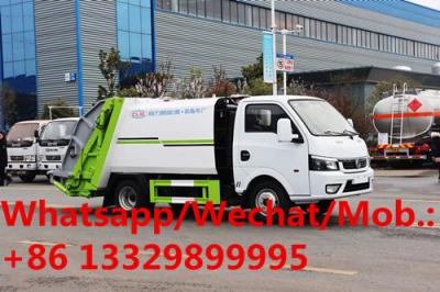 China HOT SALE!  mini 3.5cbm Dongfeng 95hp diesel compacted garbage truck for Underground garage, rear loader garbage truck for sale