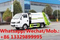 China HOT SALE!  mini 3.5cbm Dongfeng 95hp diesel compacted garbage truck for Underground garage, rear loader garbage truck for sale