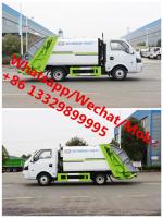 China HOT SALE!  mini 3.5cbm Dongfeng 95hp diesel compacted garbage truck for Underground garage, rear loader garbage truck for sale
