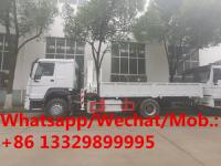 China Customized SINO TRUK HOWO 5T knuckle crane boom mounted on cargo truck for overseas clients, cargo truck with crane for sale